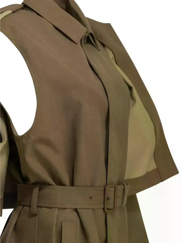 Auralee Belted Layered Coat