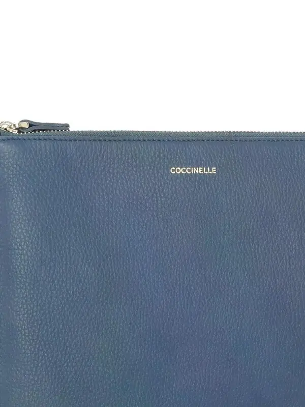COCCINELLE Logo-print Leather Clutch Bag