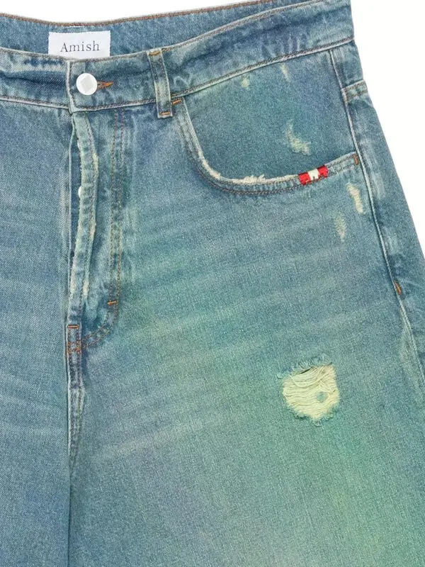 AMISH SUPPLIES Denver Distressed Denim Shorts