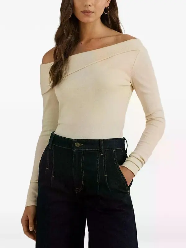 Ralph Lauren Off-shoulder Ribbed Sweater