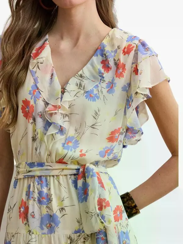 Ralph Lauren Floral-print Ruffled Dress