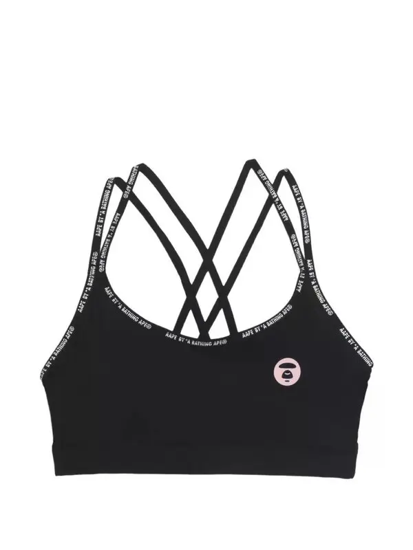AAPE BY *A BATHING APE Moonface Criss-cross Sports Bra