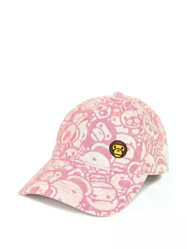 A BATHING APE Logo-embroidered Cap - Pink