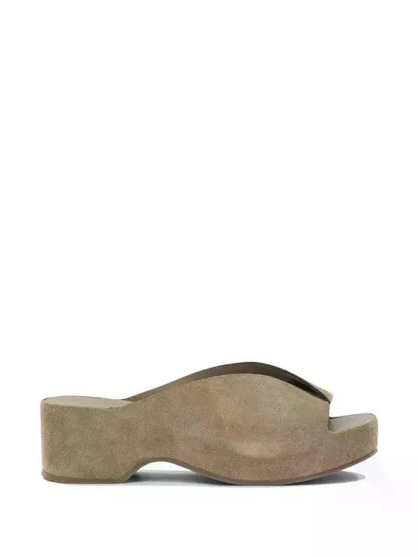 DEL CARLO Horus Crossover-strap Suede Sandals - Neutrals