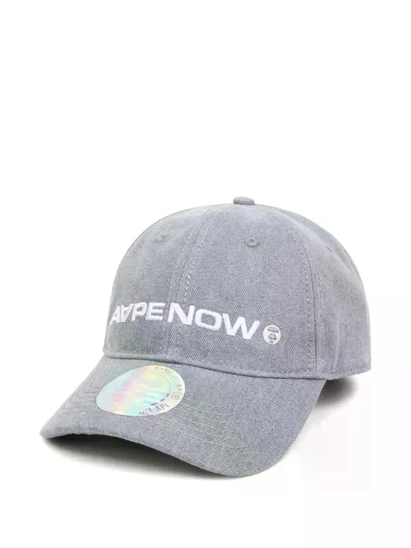 AAPE BY *A BATHING APE Moonface Embroidered Baseball Cap - Grey