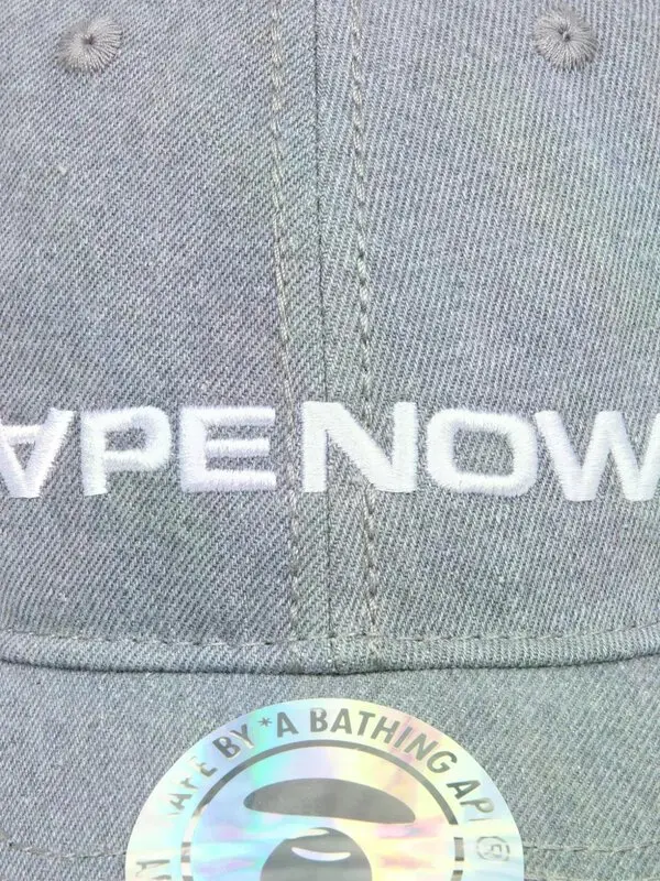 AAPE BY *A BATHING APE Moonface Embroidered Baseball Cap - Grey