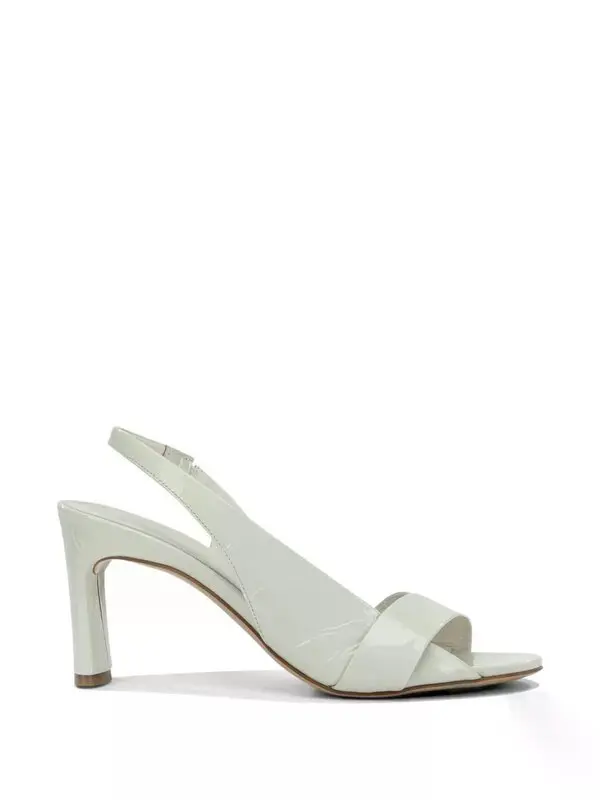 DEL CARLO Patent-leather Slingback Sandals - Green