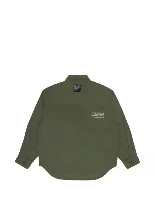 AAPE BY *A BATHING APE Moonface Embroidered Shirt - Green