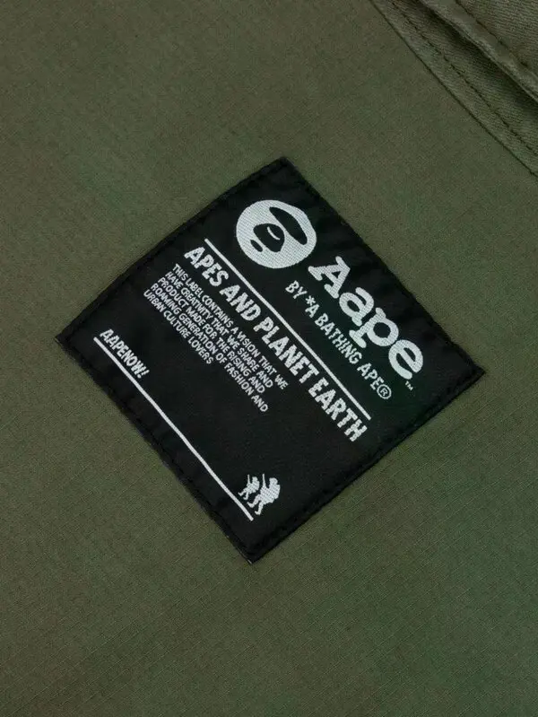 AAPE BY *A BATHING APE Moonface Embroidered Shirt - Green