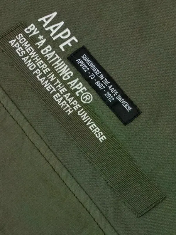 AAPE BY *A BATHING APE Moonface Embroidered Shirt - Green