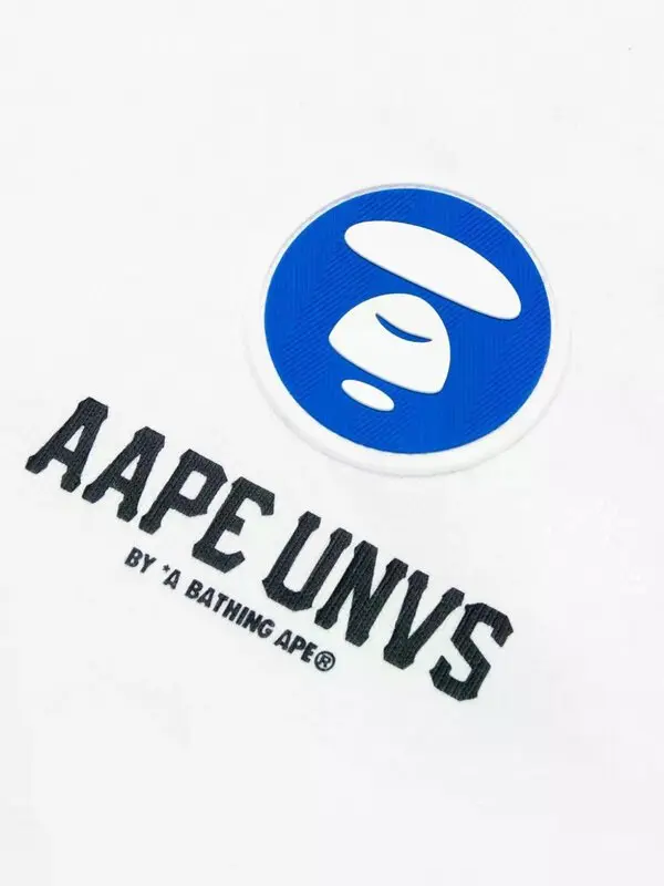 AAPE BY *A BATHING APE Moonface Patch Baseball Shirt - White