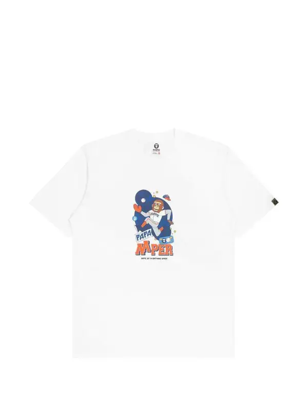 AAPE BY *A BATHING APE X Rob Flowers Moonface T-shirt - Black
