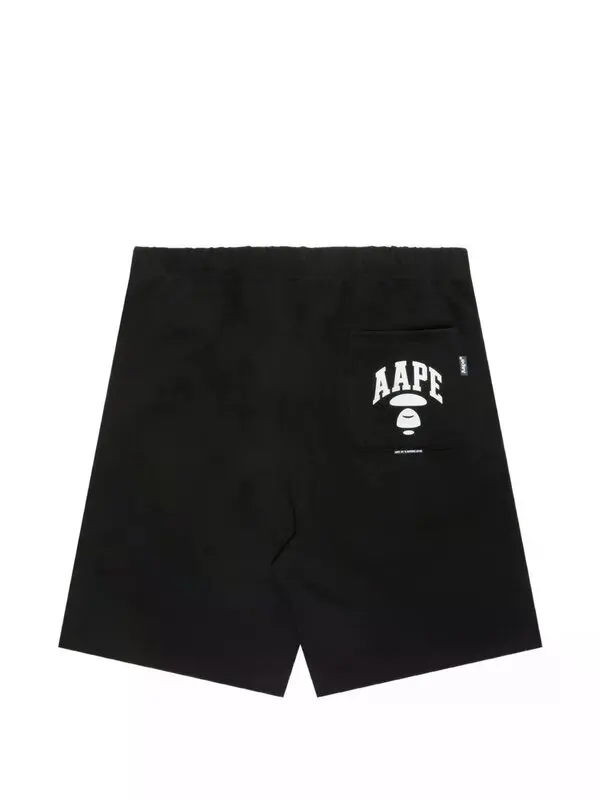 AAPE BY *A BATHING APE Moonface Patch Sweat Shorts - Black