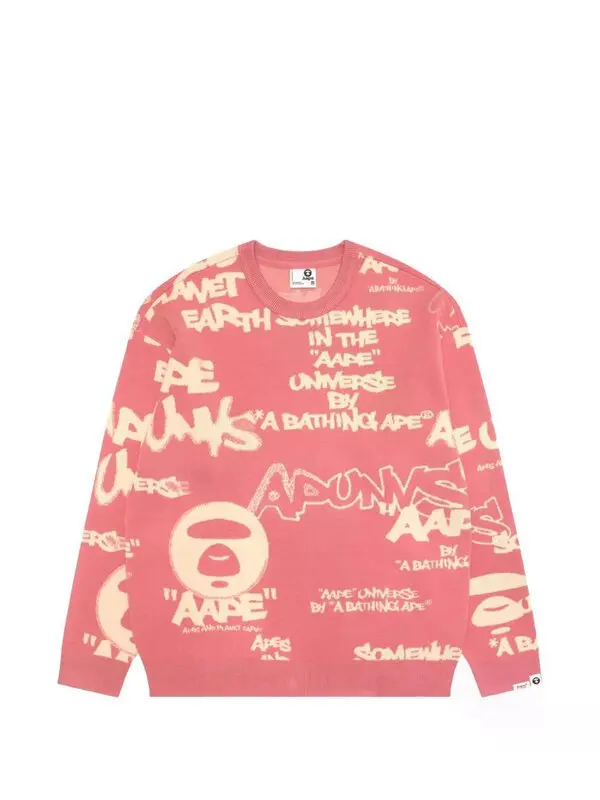 AAPE BY *A BATHING APE Long-sleeves Sweatshirt - Pink