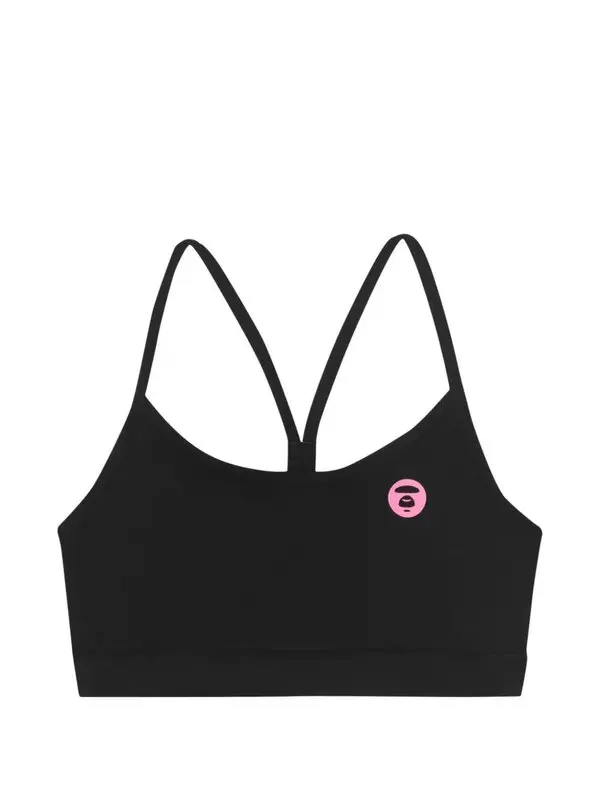 AAPE BY *A BATHING APE Moonface Spaghetti-strap Bra - Black