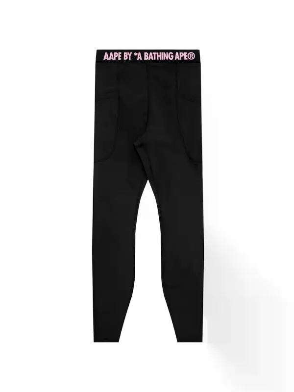 AAPE BY *A BATHING APE Moonface Panelled Leggings - Neutrals
