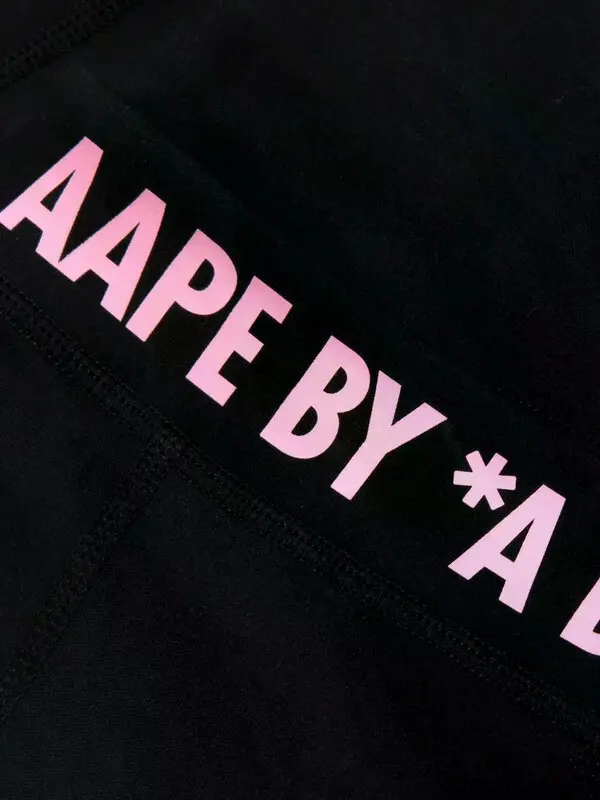 AAPE BY *A BATHING APE Moonface Panelled Leggings - Neutrals