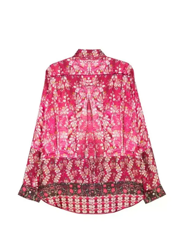 PIERRE-LOUIS MASCIA Floral-print Silk Shirt
