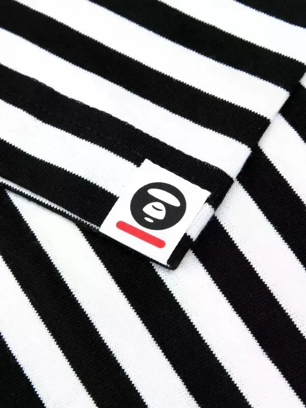 AAPE BY *A BATHING APE Moonface Striped T-shirt
