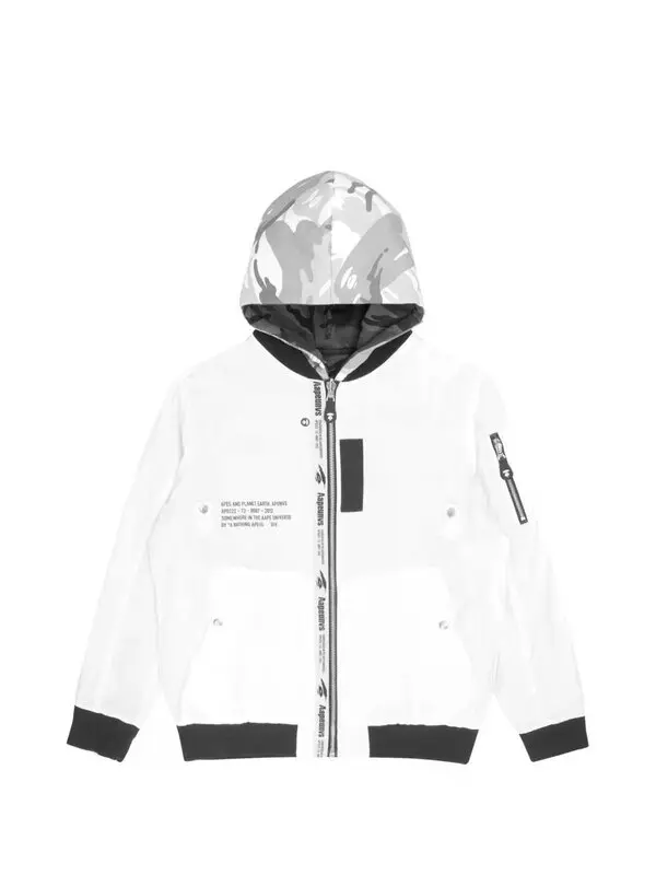 AAPE BY *A BATHING APE Moonface-patch Jacket - White