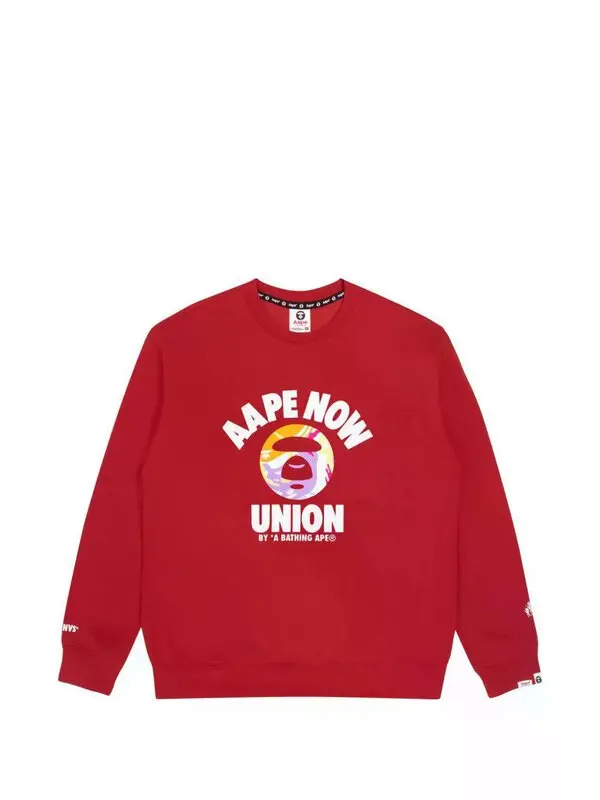 AAPE BY *A BATHING APE Moonface Camo-graphic Sweater - Red