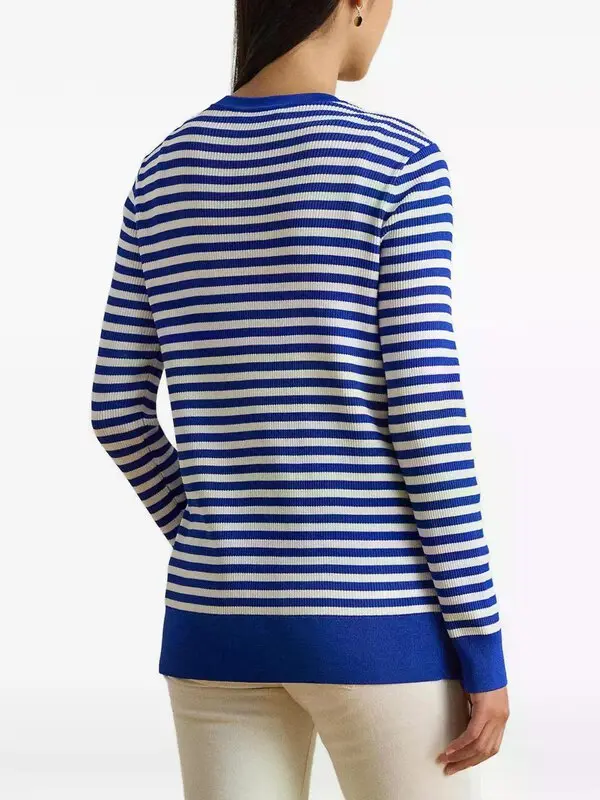 Ralph Lauren Striped Ribbed-knit Cardigan