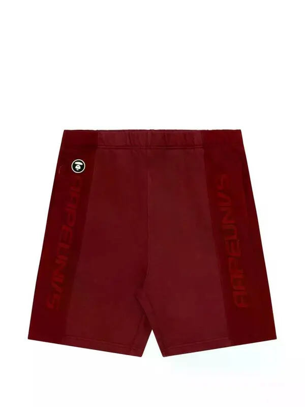 AAPE BY *A BATHING APE Moonface Embroidered Sweat Shorts - Grey