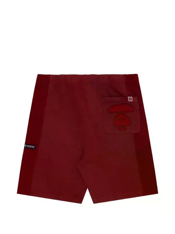AAPE BY *A BATHING APE Moonface Embroidered Sweat Shorts - Grey