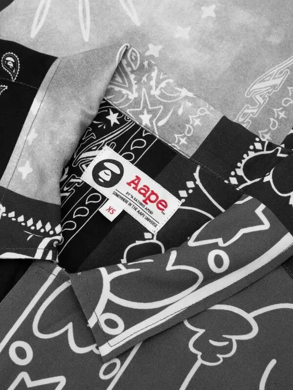 AAPE BY *A BATHING APE Moonface Bandana-print Shirt