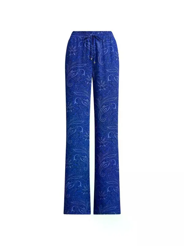 Ralph Lauren Paisley-print Drawstring Trousers - Blue
