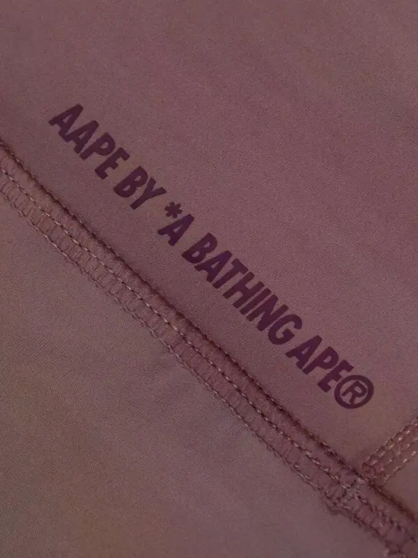 AAPE BY *A BATHING APE Moonface-print High-waisted Shorts