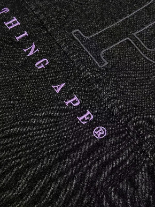AAPE BY *A BATHING APE Logo-embroidered Button-down Cotton Shirt