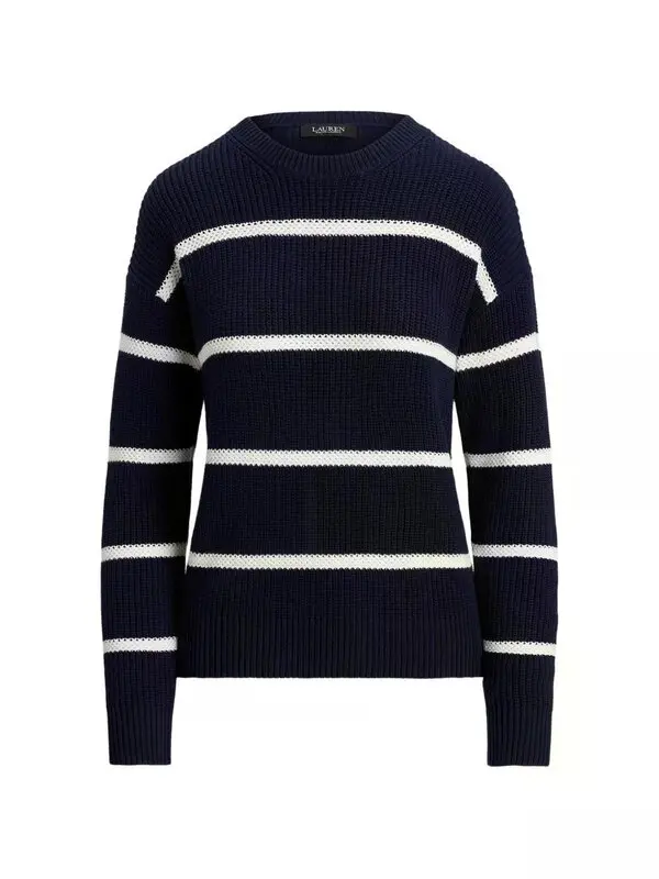 Ralph Lauren Striped Cotton-knit Sweater - Blue