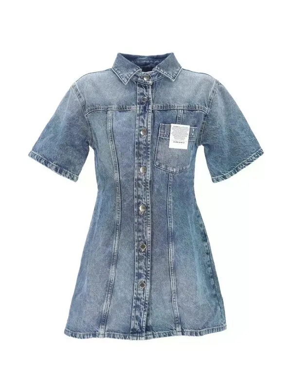 ICON DENIM LOS ANGELES Bambi Button-up Short-sleeve Dress - Blue