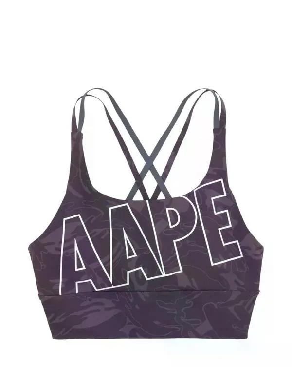 AAPE BY *A BATHING APE Moonface Camo-print Sports Top - Purple
