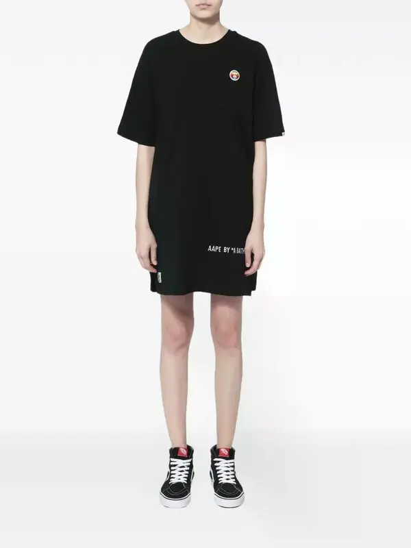 AAPE BY *A BATHING APE Moonface Logo-patch T-shirt Dress
