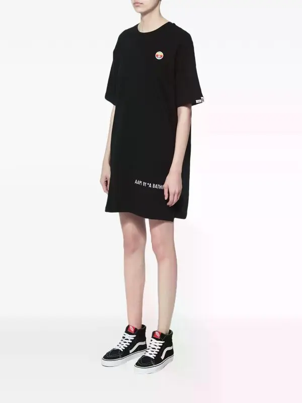 AAPE BY *A BATHING APE Moonface Logo-patch T-shirt Dress