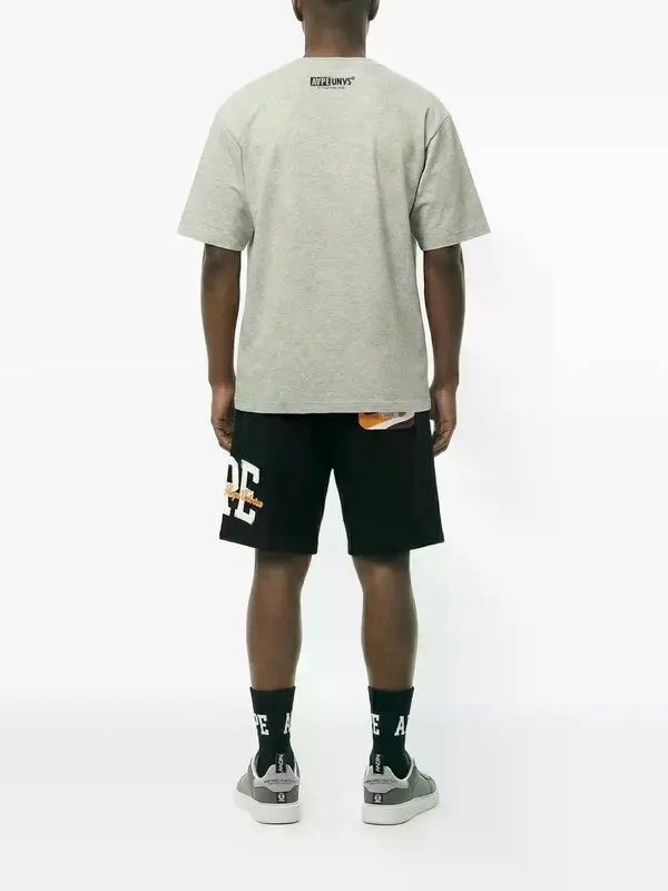 AAPE BY *A BATHING APE Aapenow Logo-print Sweat Shorts - Black