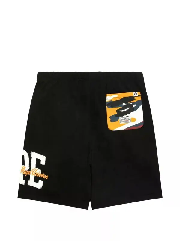 AAPE BY *A BATHING APE Aapenow Logo-print Sweat Shorts - Black