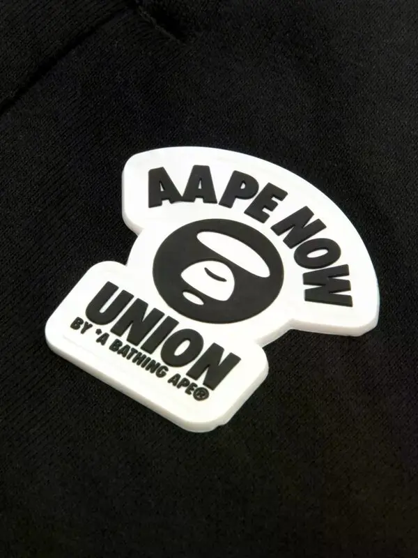 AAPE BY *A BATHING APE Aapenow Logo-print Sweat Shorts - Black