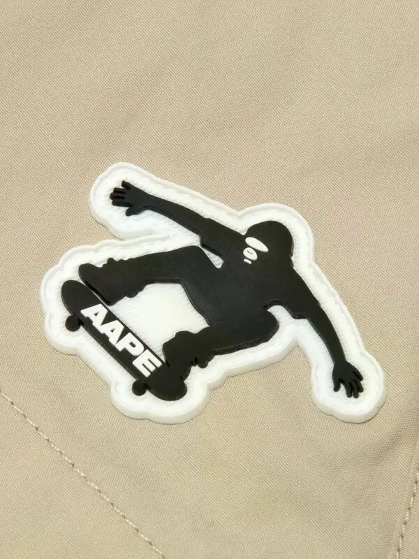 AAPE BY *A BATHING APE Moonface Logo Cargo Shorts - Neutrals