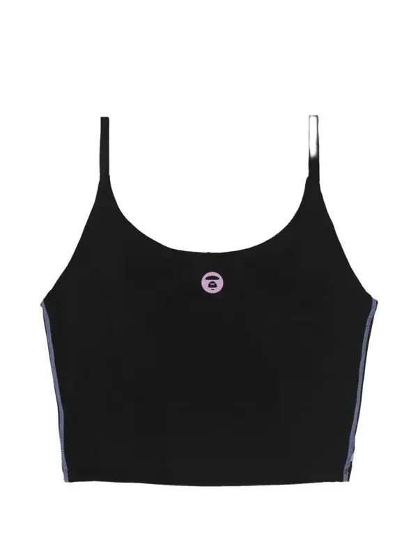 AAPE BY *A BATHING APE Moonface Printed Bra Top - Black