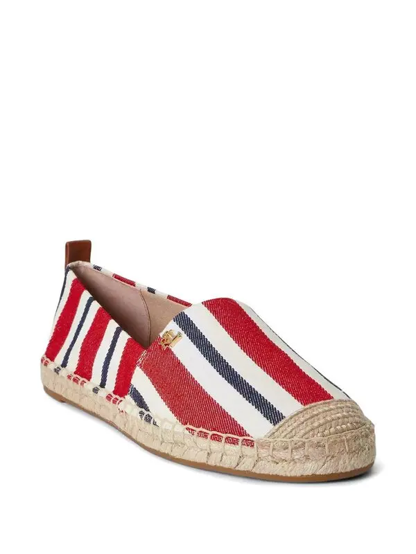 Ralph Lauren Cameryn Iii Striped Espadrille - Red