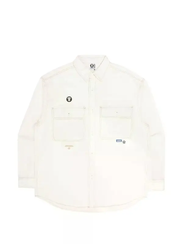 AAPE BY *A BATHING APE Embroidered Detail Shirt - Neutrals