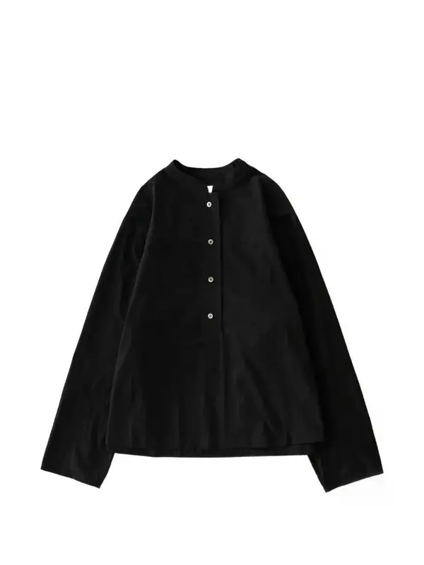 Studio Nicholson Vega Half-button Shirt - Black