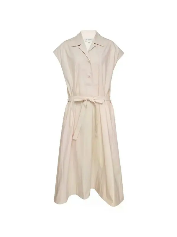 LEE MATHEWS Gilbert Belted Dress - Neutrals