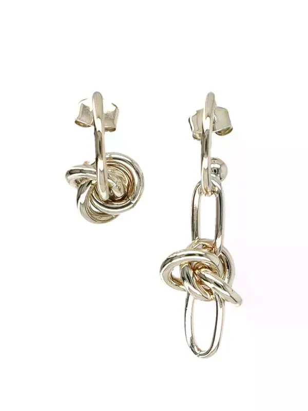 JUSTINE CLENQUET Daria Asymmetric Knot Earrings - Gold