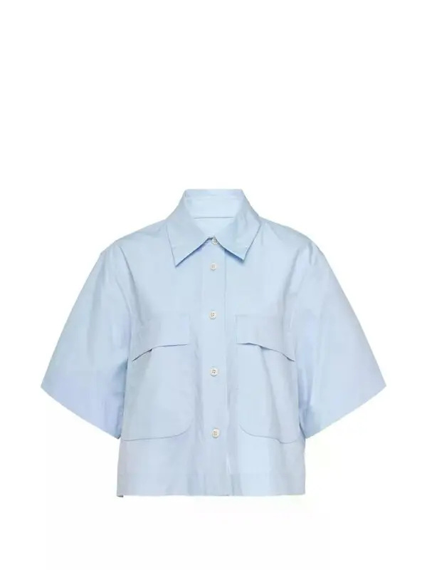 LEE MATHEWS Gilbert Short-sleeve Shirt - Blue