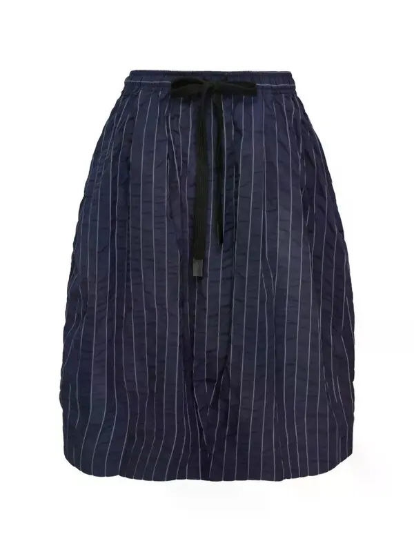 LEE MATHEWS Frances Pinstripe-pattern Skirt - Blue
