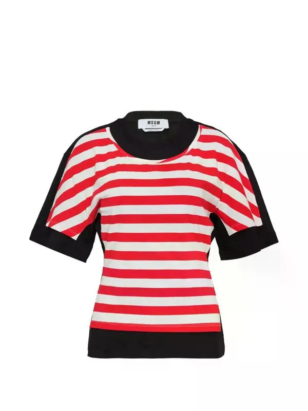 MSGM Striped T-shirt - Black